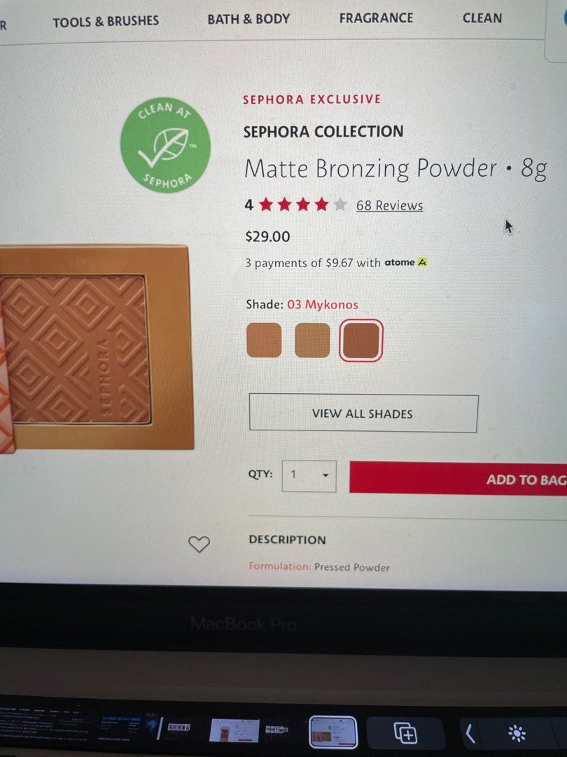 Sephora collection bronzing powder, Beauty & Personal Care, Face ...