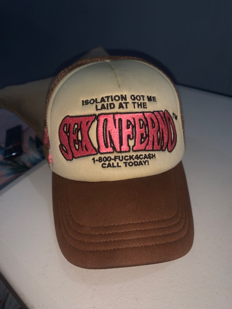 Sex Inferno Trucker Cap, Men's Fashion, Watches & Accessories, Caps & Hats on Carousell