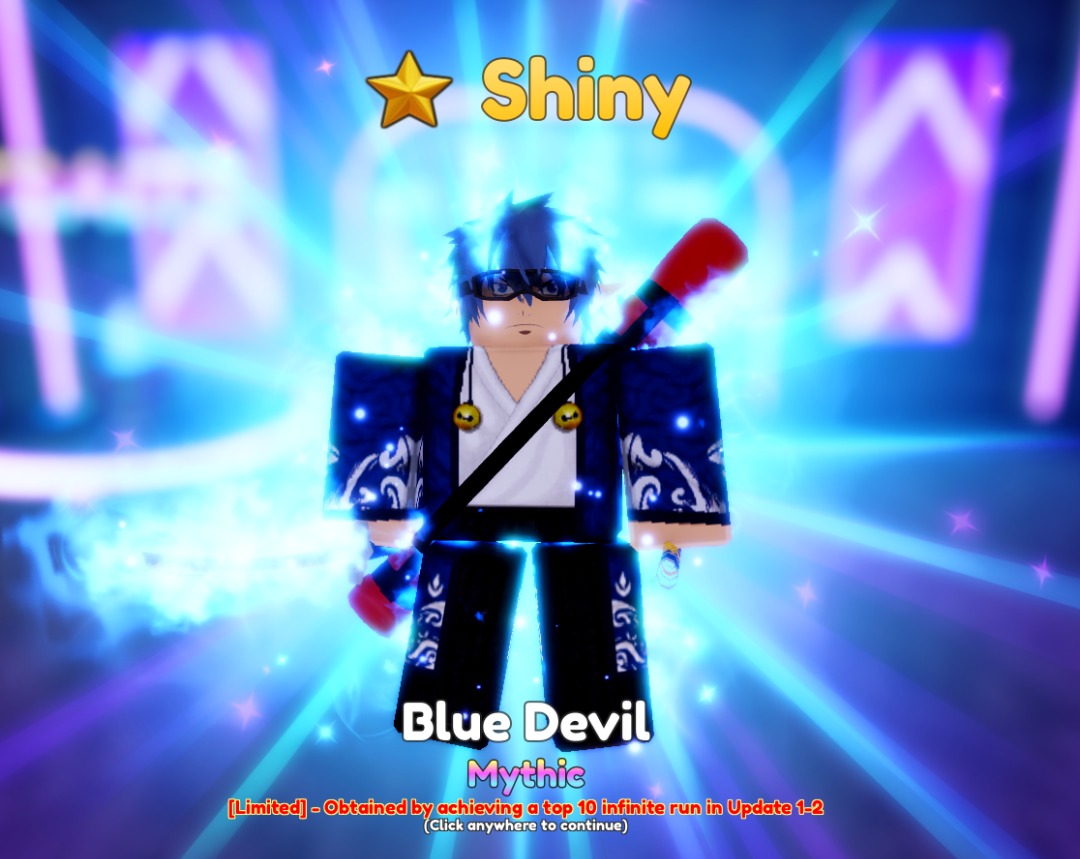 Shiny Blue Devil | Anime Adventures [ROBLOX], Video Gaming, Gaming ...