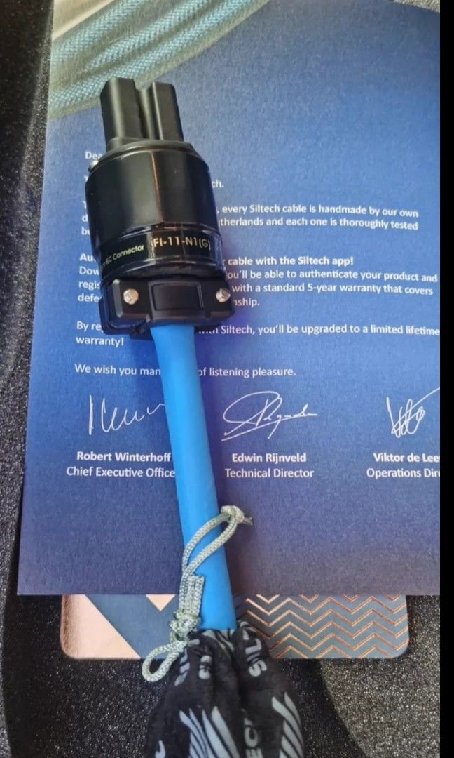 siltech 35 year anniversary power cable, Audio, Other Audio Equipment ...