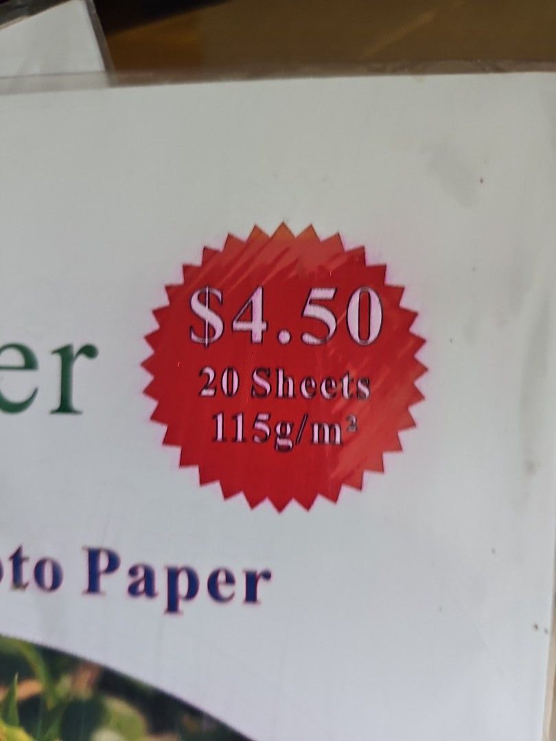 Singpaper colour a4 glossy photo paper, Computers & Tech, Printers ...