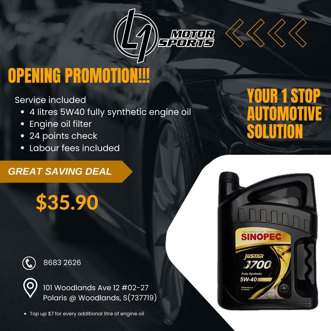 Sinopec J700 5W40 Fully Synthetic Engine Oil, Car Accessories, Car ...