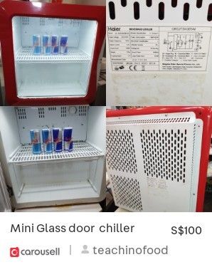 Small glass door chiller, TV & Home Appliances, Kitchen Appliances ...