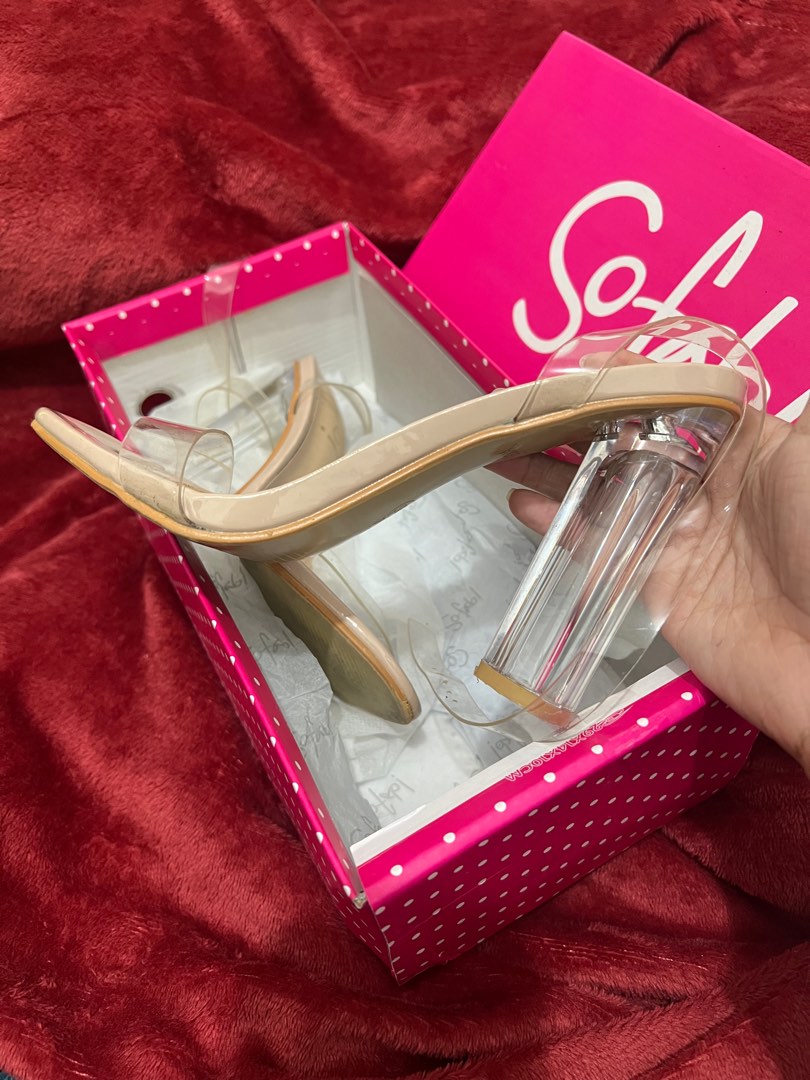 So Fab - Leona Size 36-37( Transparent Strap and Heels), Women's ...