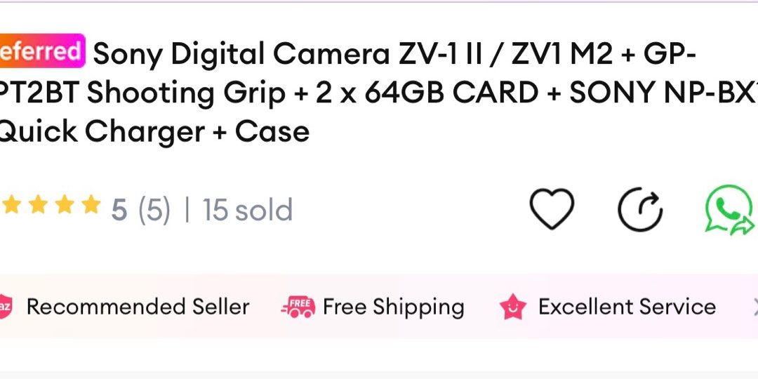 Sony ZV 1 Mark 2 - Latest Model in White, Photography, Cameras on Carousell