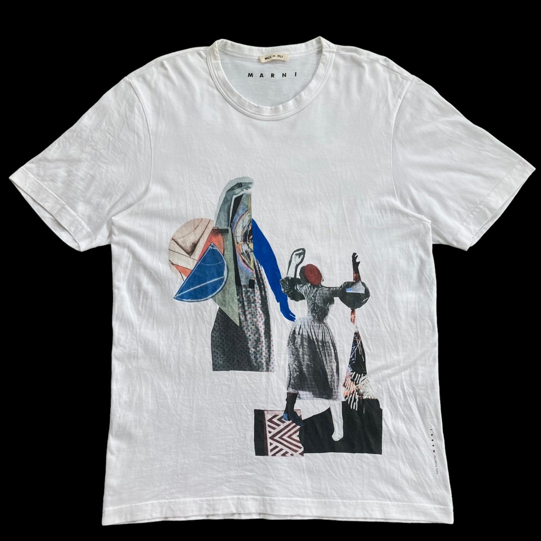 SS17 Marni x Sally Smart Collage Artwork Print Tee, Men's Fashion, Tops ...
