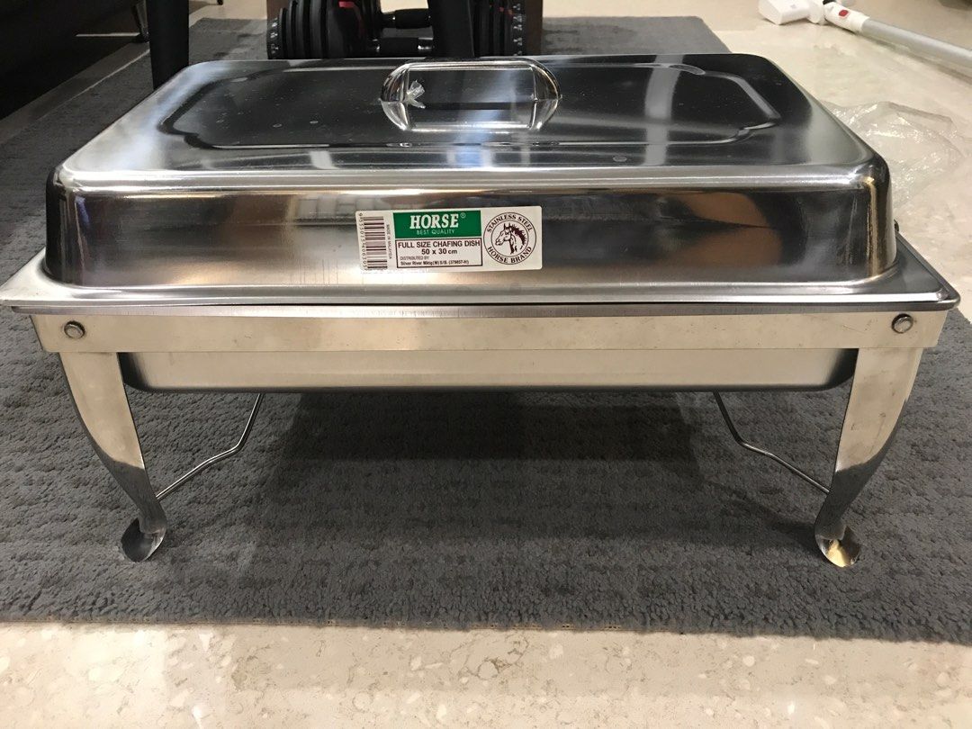 Stainless Steel Buffet Tray with Stands, Hobbies & Toys, Memorabilia ...