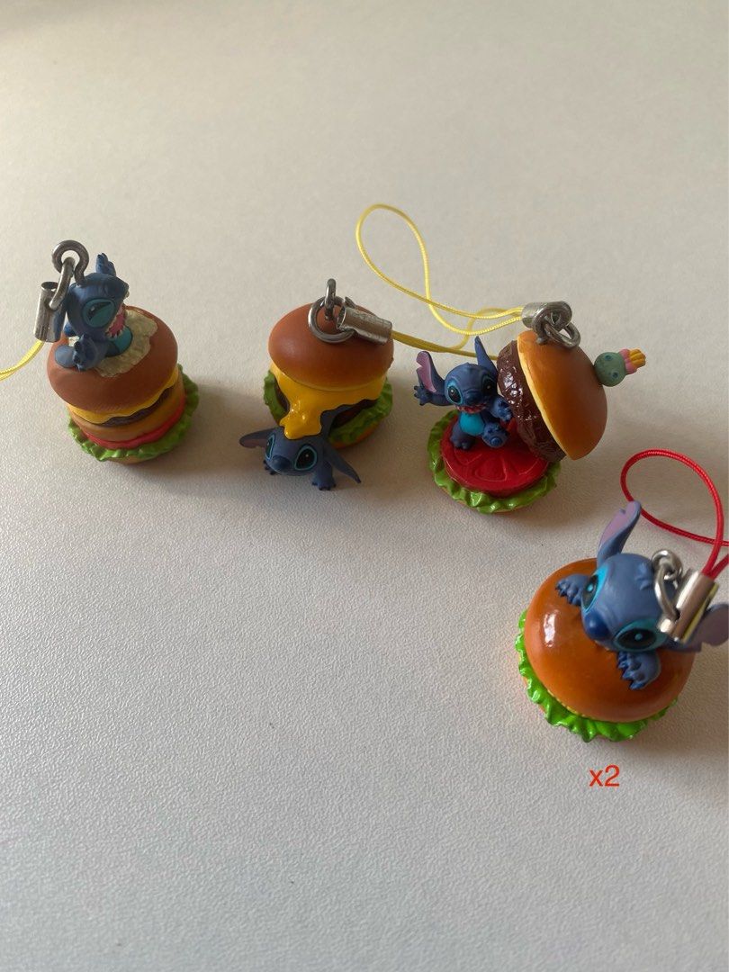 Stitch burger keychain phone charm lot 2, Hobbies & Toys, Toys & Games ...