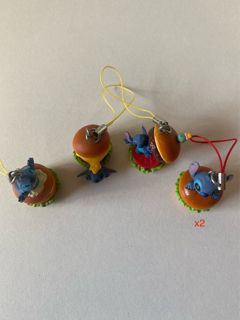 Stitch burger keychain phone charm lot 2, Hobbies & Toys, Toys & Games ...