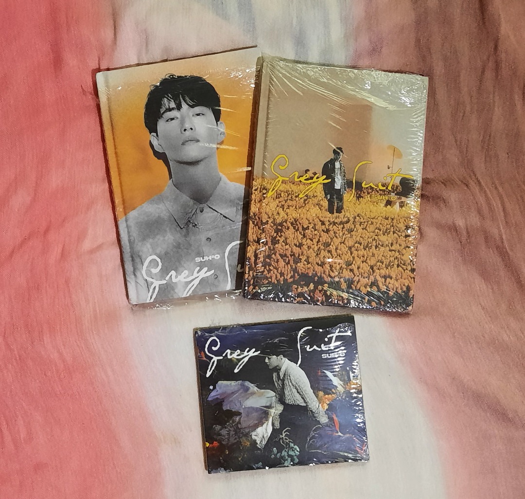 SUHO Grey Suit Self-Portrait Album and Digipack, Hobbies & Toys, Music ...