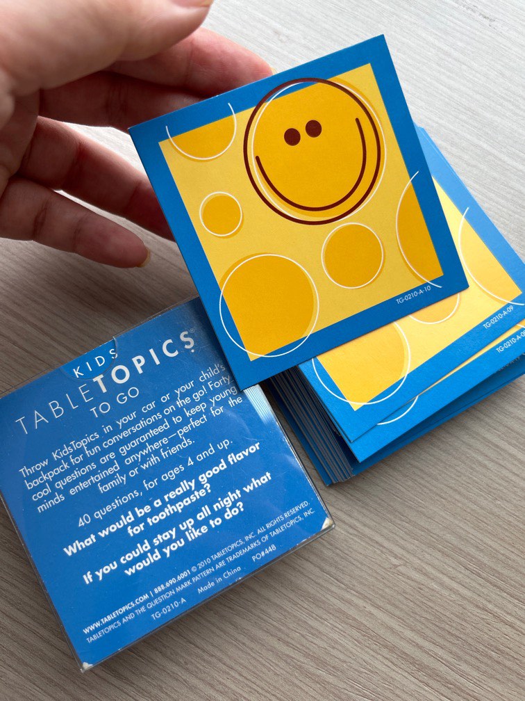 Table topic card for fun conversation, Hobbies & Toys, Toys & Games on ...