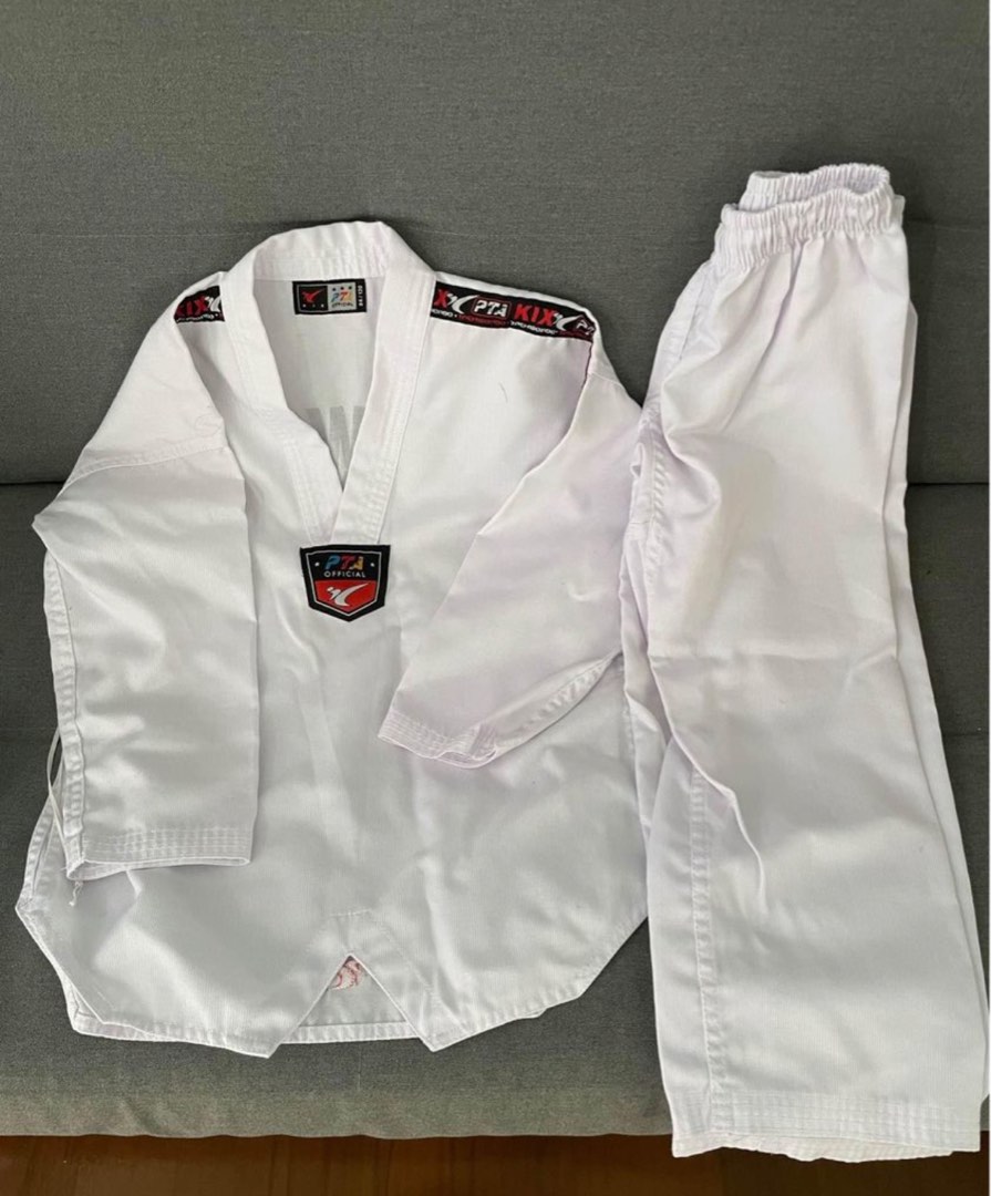 Taekwando Dobok Uniform Size 4 Kix Kids, Babies & Kids, Babies & Kids ...