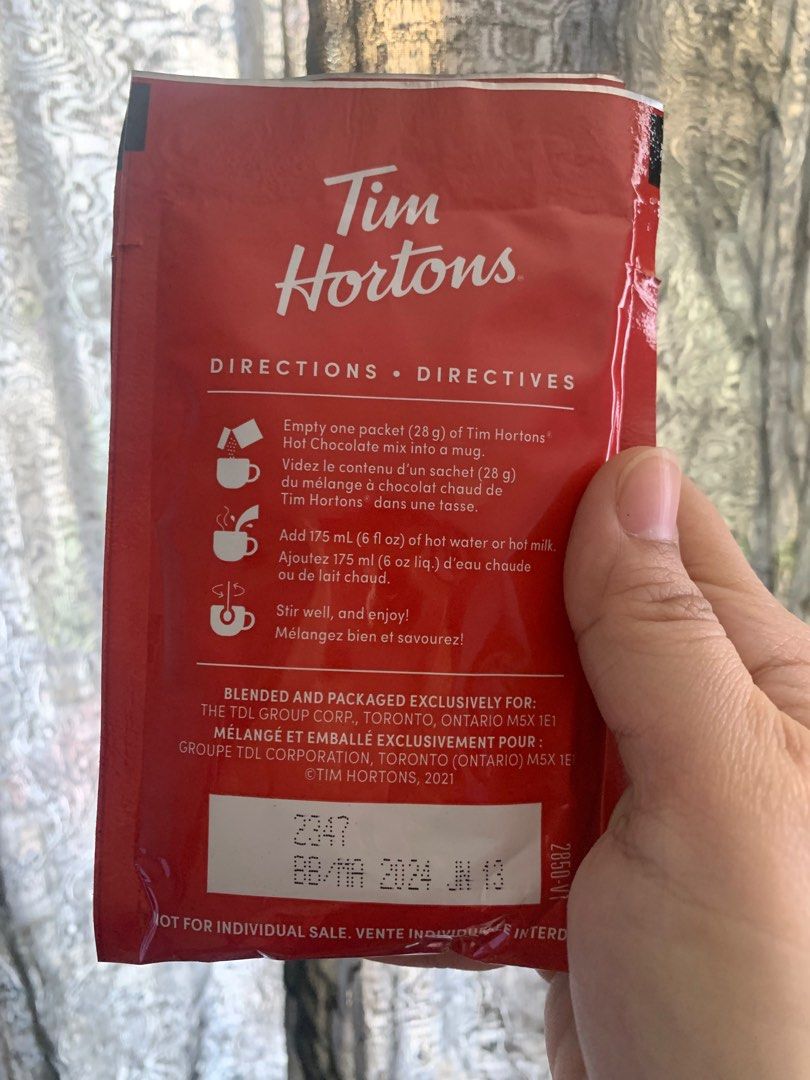 Tim Hortons Hot Chocolate, Food & Drinks, Beverages on Carousell