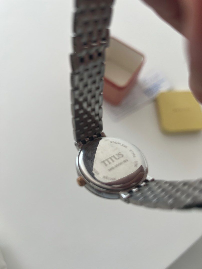 TITUS WATCH - FAIR LADY 3 HANDS DATE QUARTZ STAINLESS STEEL WOMEN WATCH ...