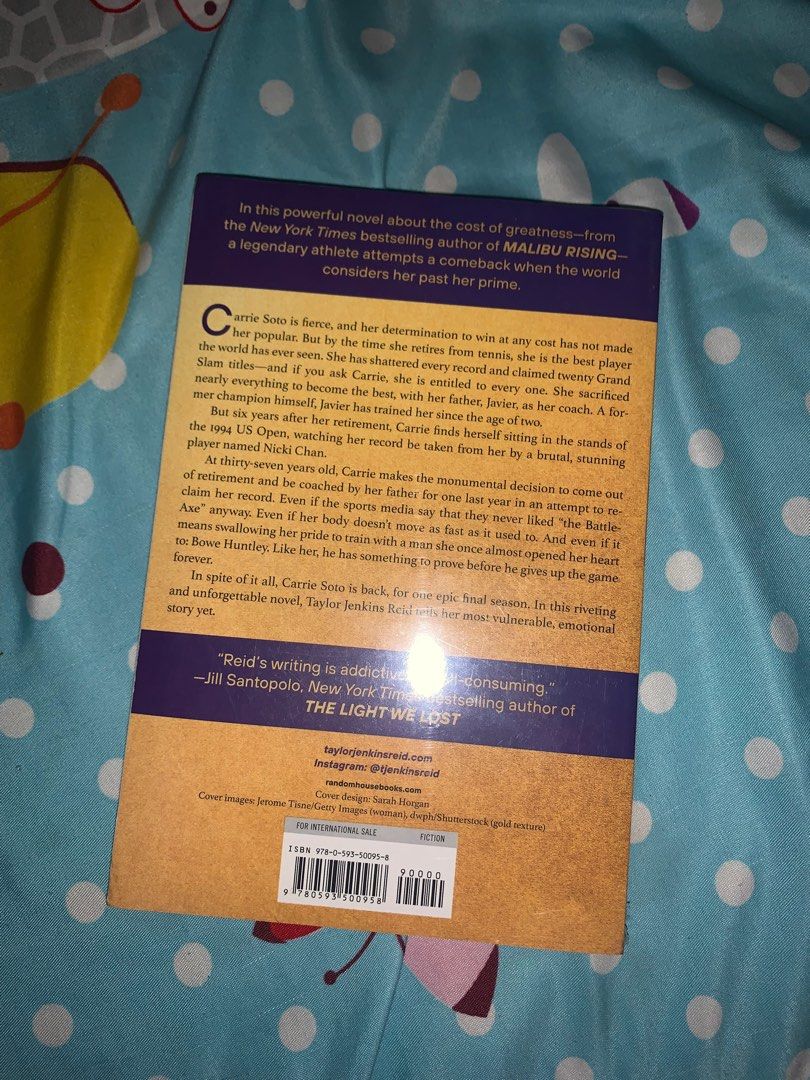 TJR: Carrie Soto Is Back, Hobbies & Toys, Books & Magazines, Fiction ...