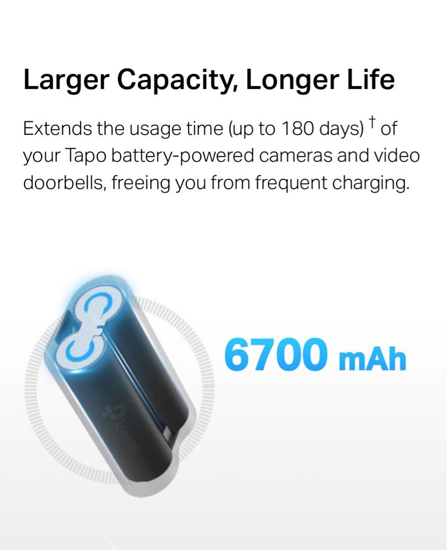 TP-Link Tapo A100 6700mAh Battery Pack for CCTV | 5 hour Charging Time ...