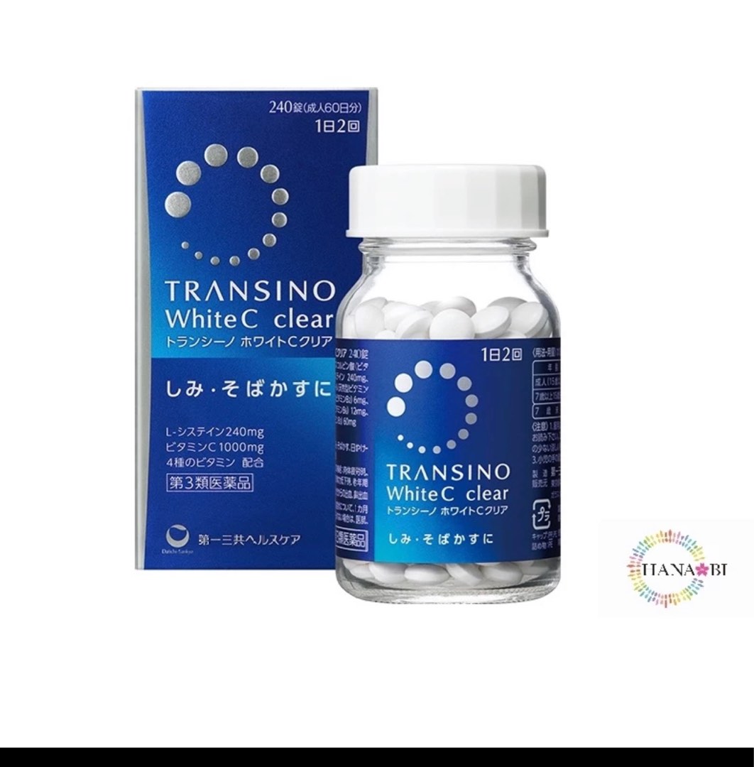 TRANSINO White C Clear 120 tablets Supplements, Health & Nutrition ...