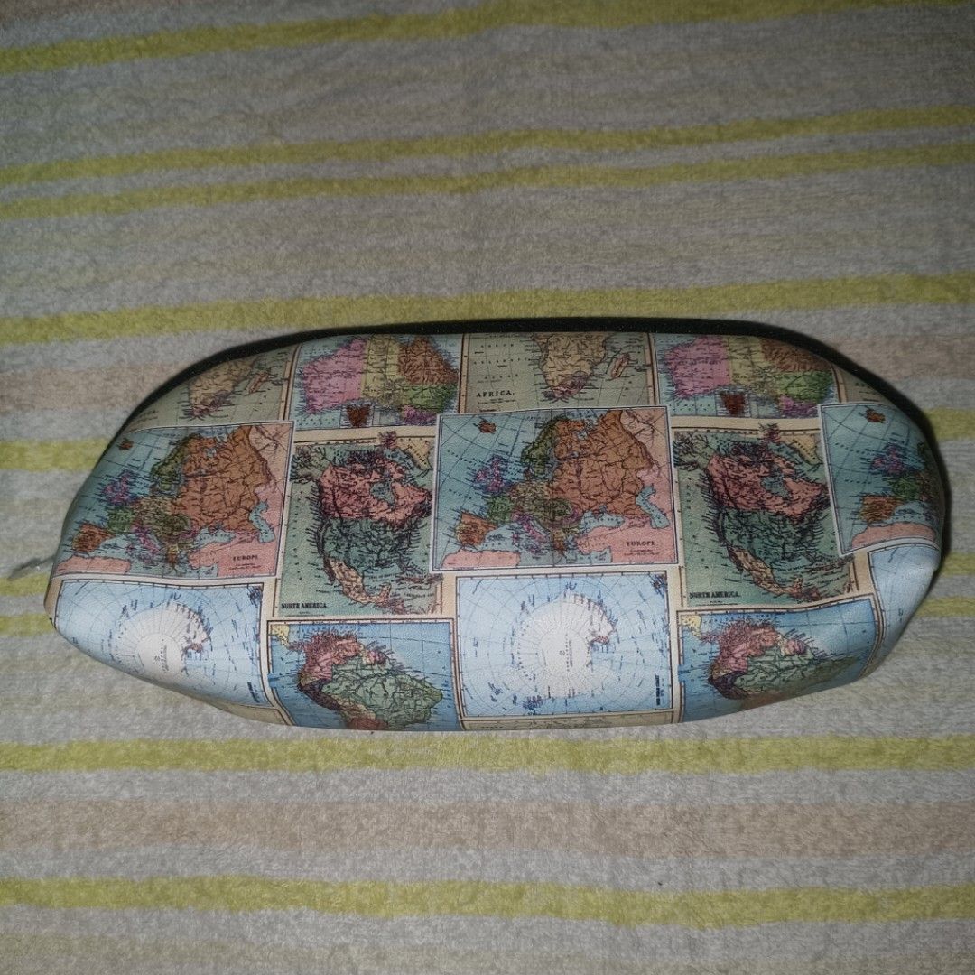 TYPO Curved Pencil Case (World Map Design), Hobbies & Toys, Stationery ...