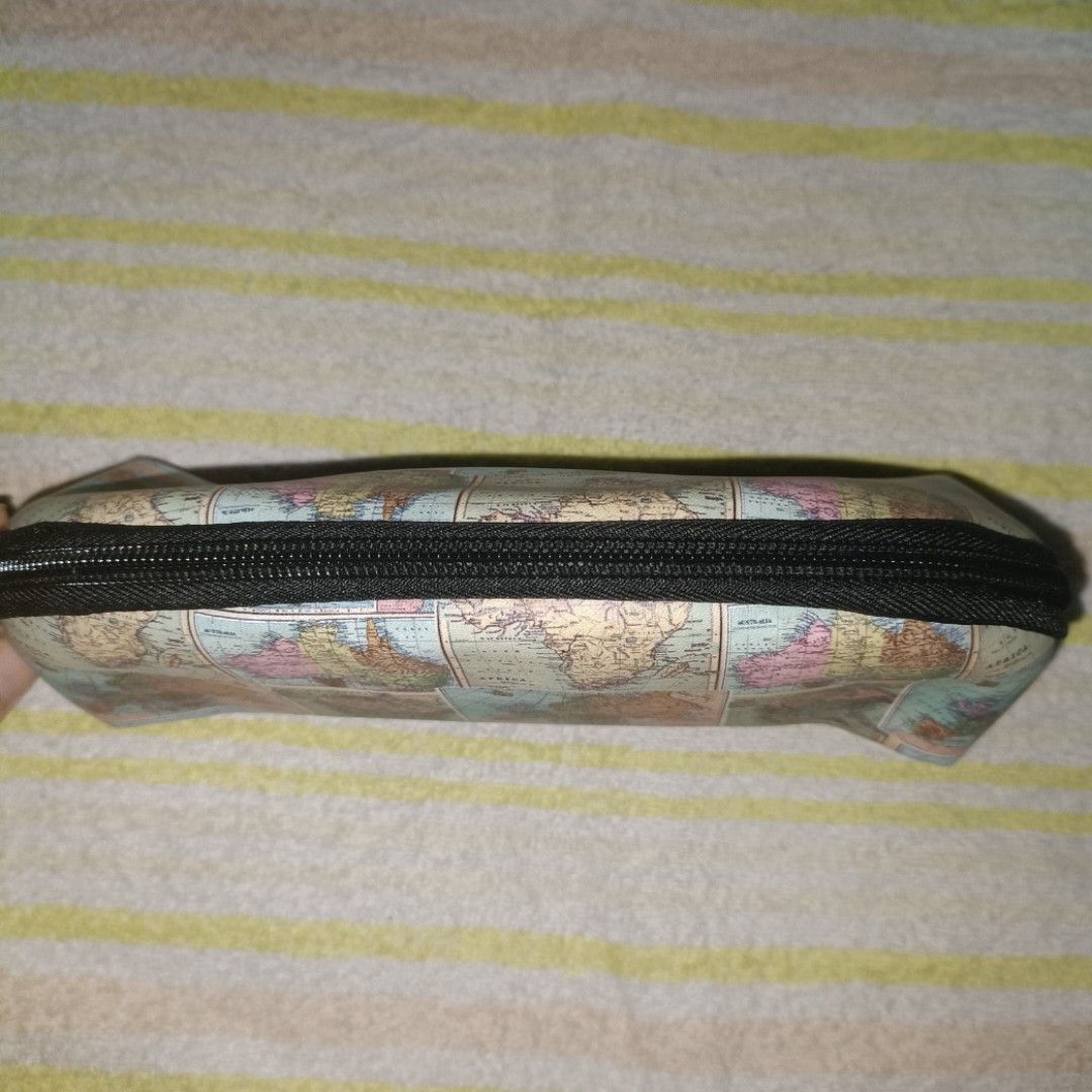 TYPO Curved Pencil Case (World Map Design), Hobbies & Toys, Stationery ...
