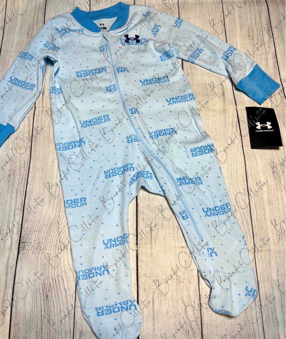 Under Armour Baby Boy Halogen Blue Onesie (6/9M), Babies & Kids, Babies ...