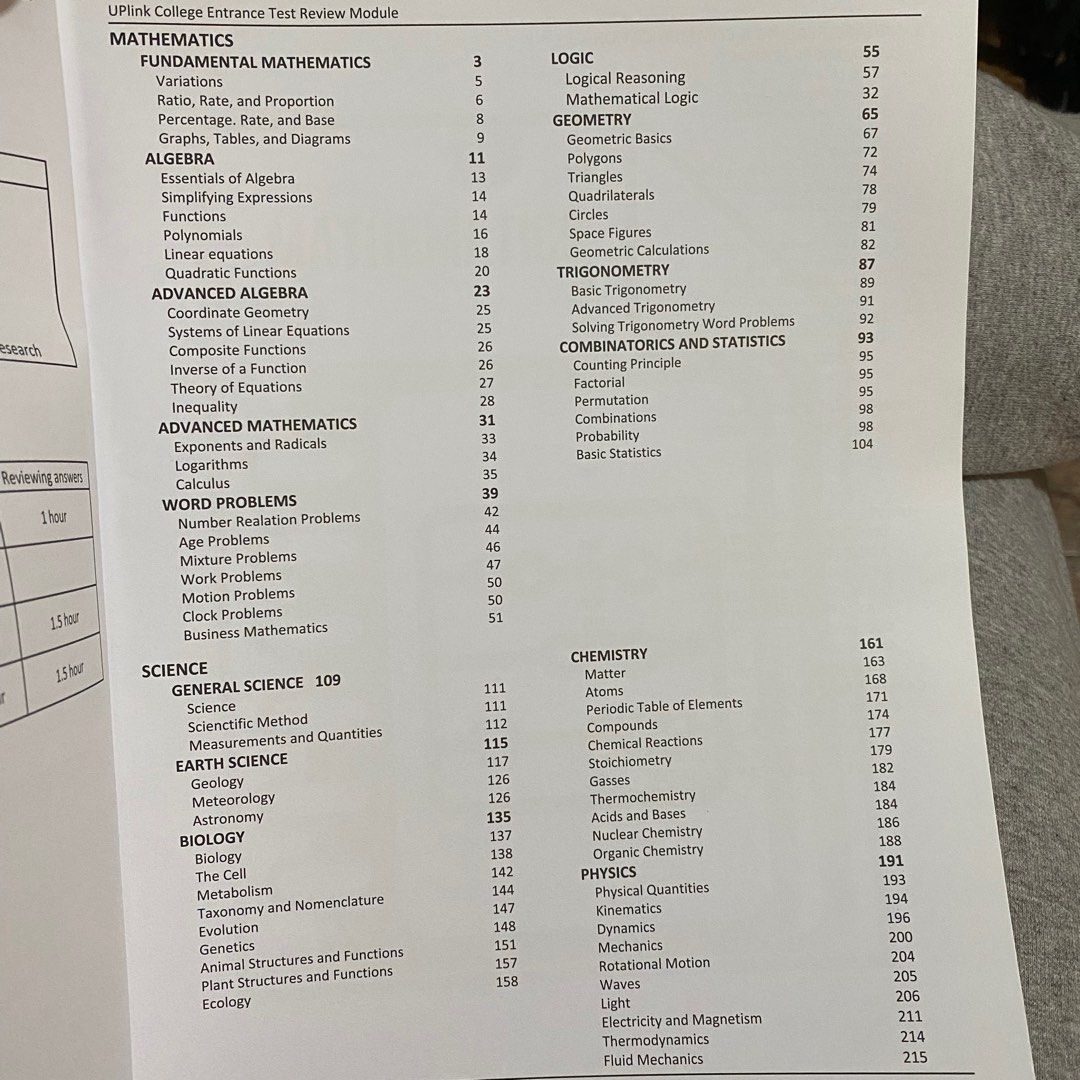 Uplink College Entrance Test Reviewer (UST ADMU DLSU UP), Hobbies ...