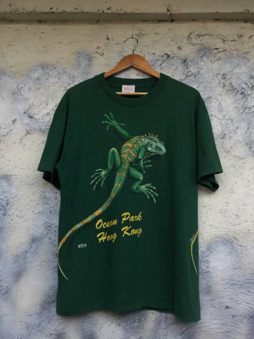 Vintage 90s Wild Gear Graphic Iguana, Men's Fashion, Tops & Sets ...