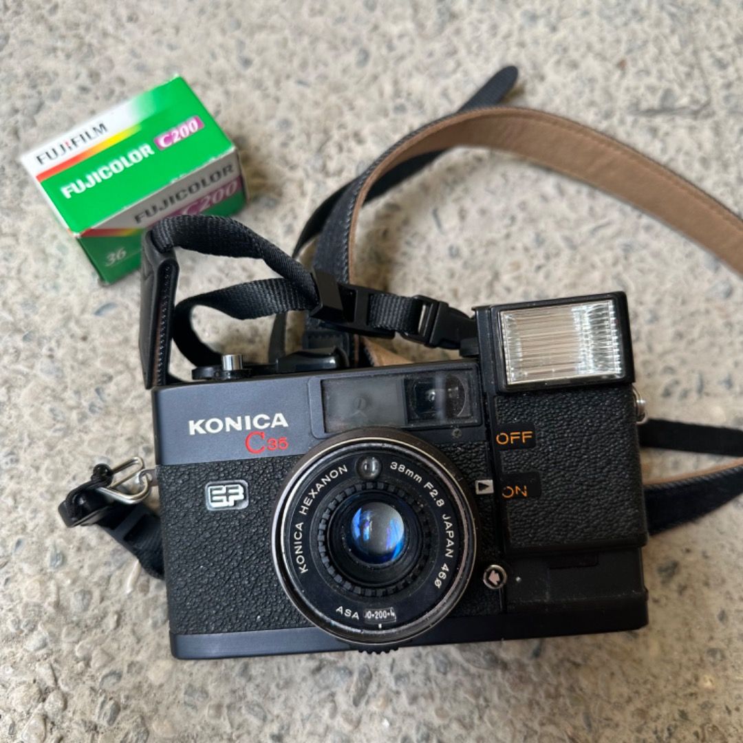 Vintage Konica 35 EF FILM camera point and shoot, Photography, Cameras ...