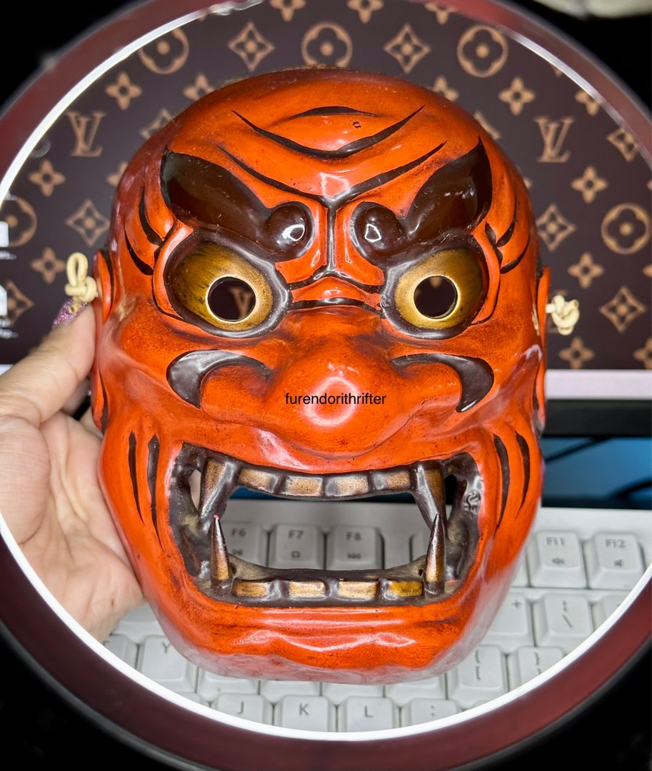 Vintage Noh Mask Kishin-men Japanese Mask, Hobbies & Toys, Memorabilia ...