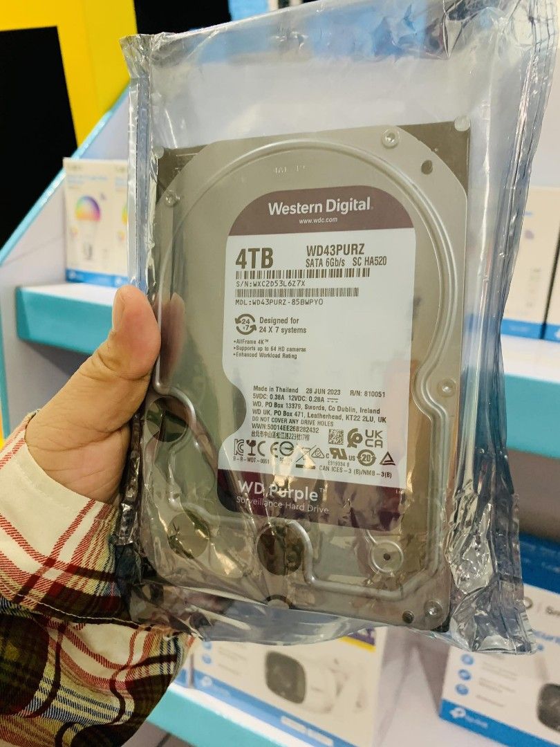 Western Digital 4TB Purple Surveillance SATA 3.5" HDD WD43PURZ ...