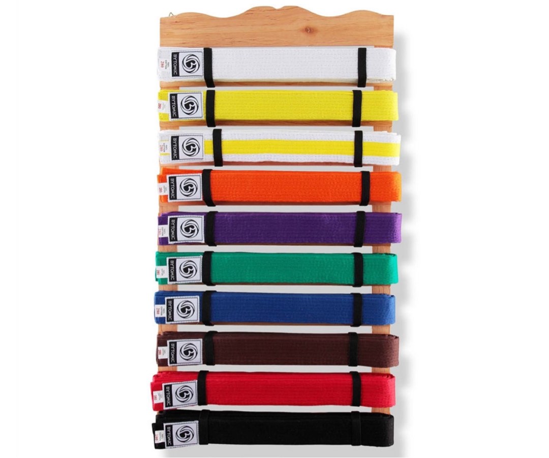 Wood Martial Arts Belt Display Rack, Furniture & Home Living, Home ...