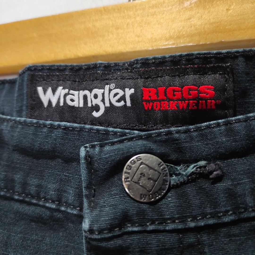 WRANGLER RIGGS VINTAGE DOUBLE KNEE CARGO PANTS BLACK, Men's Fashion ...