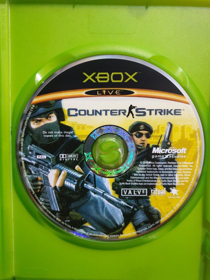 Xbox Counter-Strike CS counterstrike counter strike half-life valve console cd dvd, Video Gaming ...