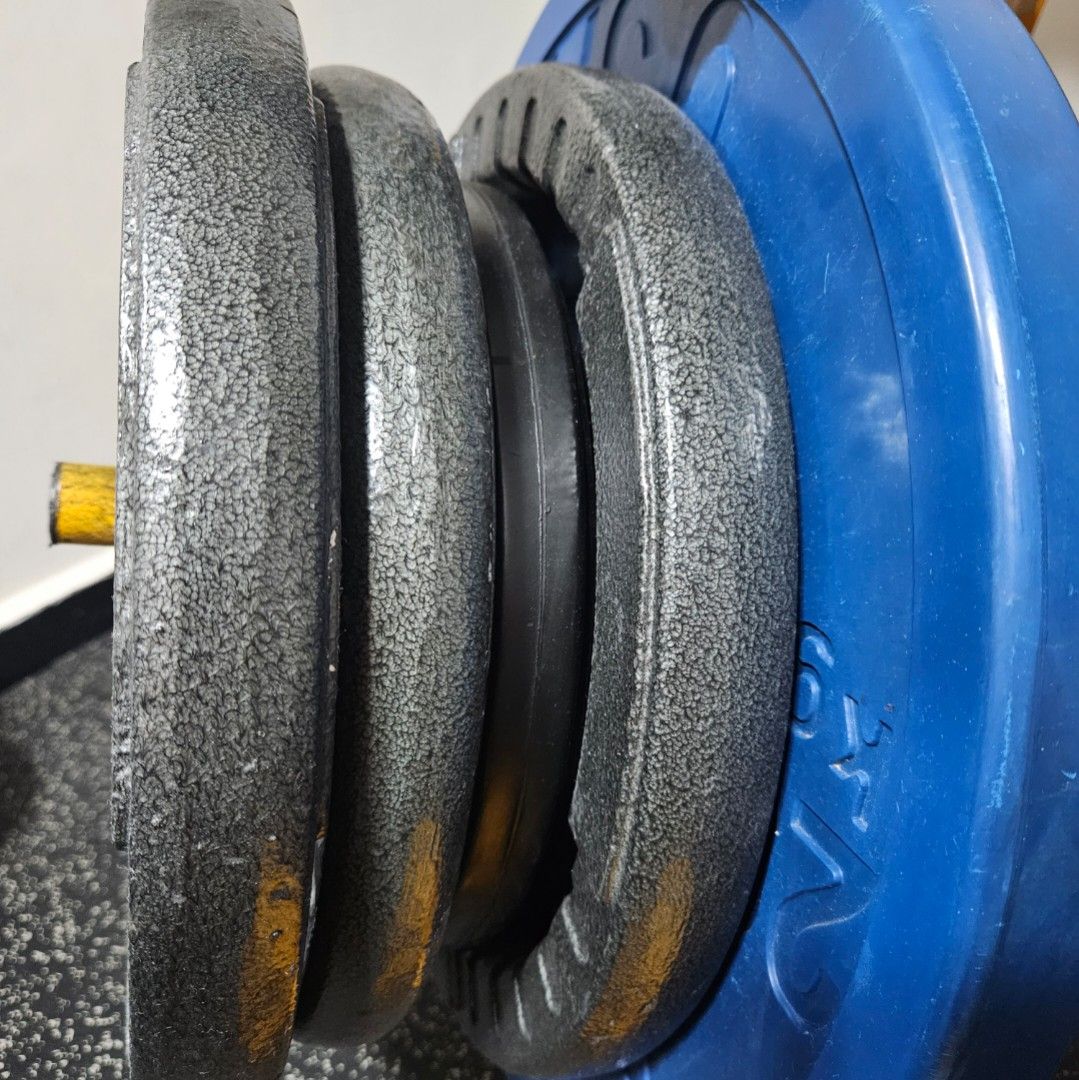 150kg Olympic Plates + Home Gym Powertec Levergym New Model ...