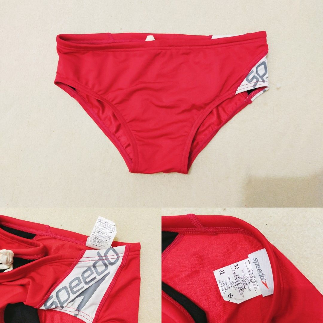 (27-29") SPEEDO MEN'S RED SWIM BRIEF, Men's Fashion, Bottoms, Swim ...