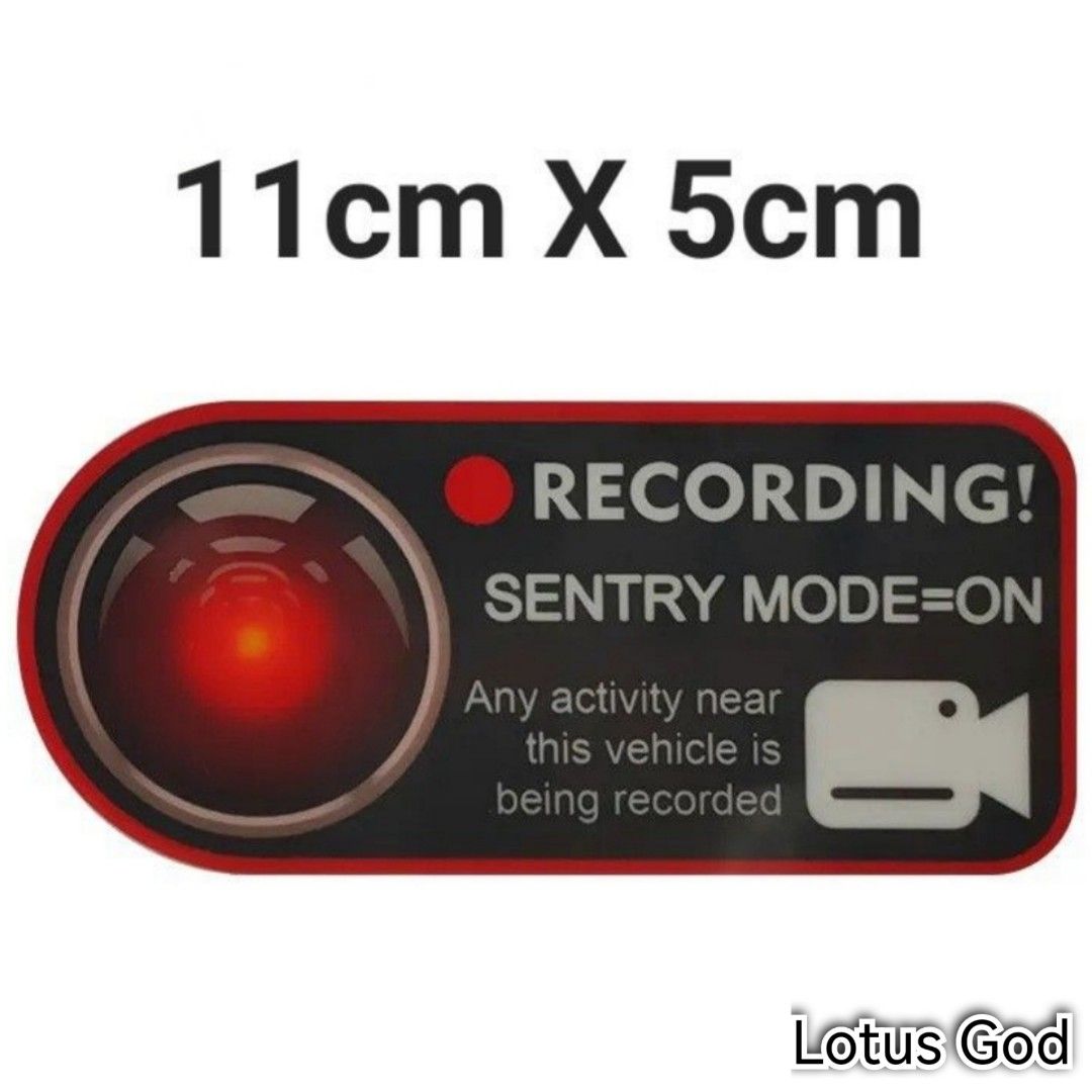 ! 1 X New Warning 11cm X 5cm Recording Stick Inside Window Glass ...