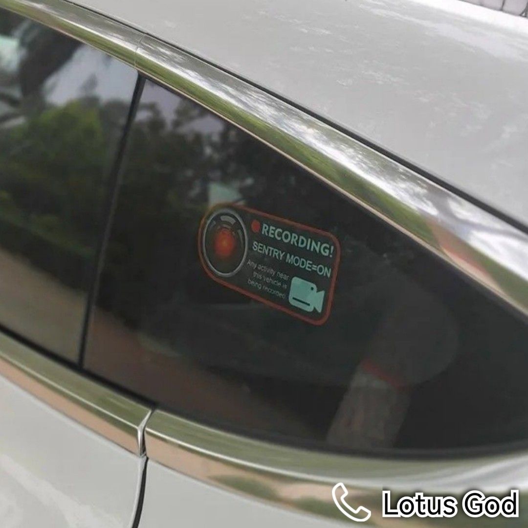 ! 1 X New Warning 11cm X 5cm Recording Stick Inside Window Glass ...