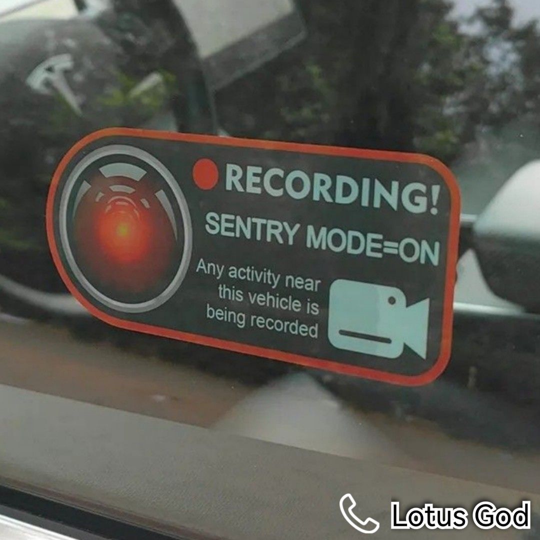 ! 1 X New Warning 11cm X 5cm Recording Stick Inside Window Glass ...