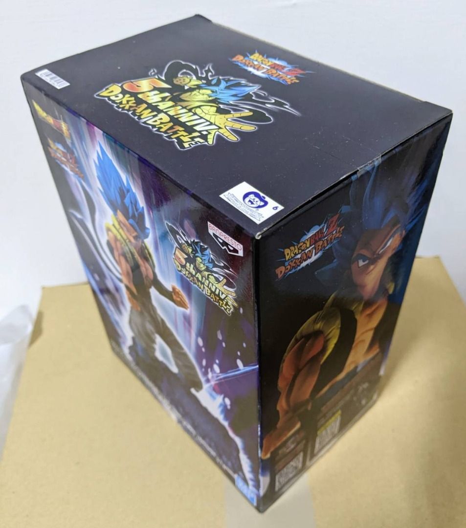 代理白證 七龍珠超 Dokkan Battle collab 爆裂激戰 超級賽亞人之神 超藍 悟吉塔 公仔, 書籍、休閒與玩具, 玩具、公仔 ...
