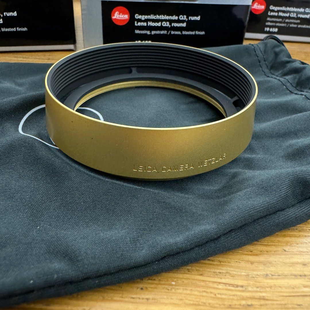 全新現貨 Leica Q3 Lens Hood Round Brass 19659, 攝影器材, 攝影配件, 其他攝影配件 - Carousell