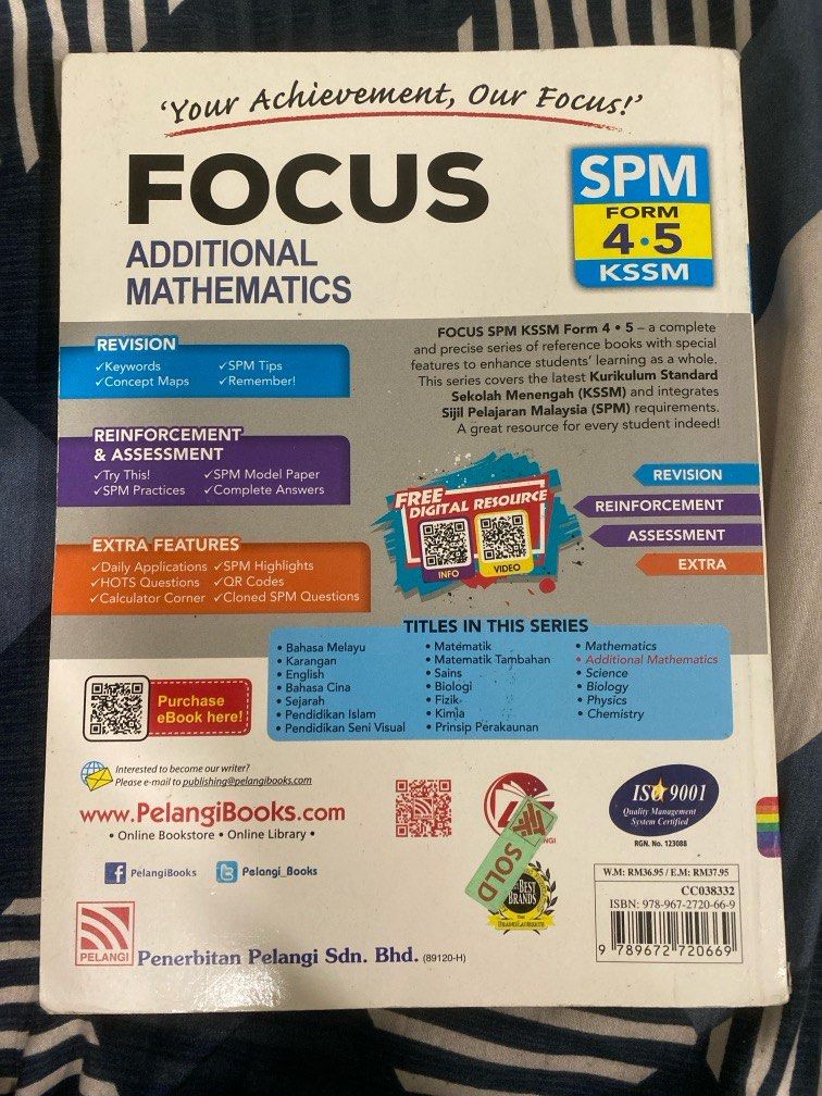 SPM ADDMATHS REVISION BOOK, Hobbies & Toys, Books & Magazines ...