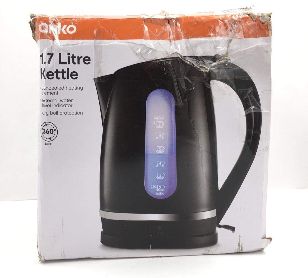 ANKO 1.7 Liters Cordless Black Water Kettle 220volts, TV & Home ...