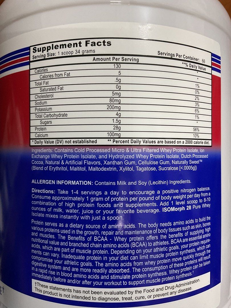 APS Isomorph 28 Pure Whey Isolate 增肌奶粉/水解分離乳清蛋白粉 Chocolate Milkshake ...