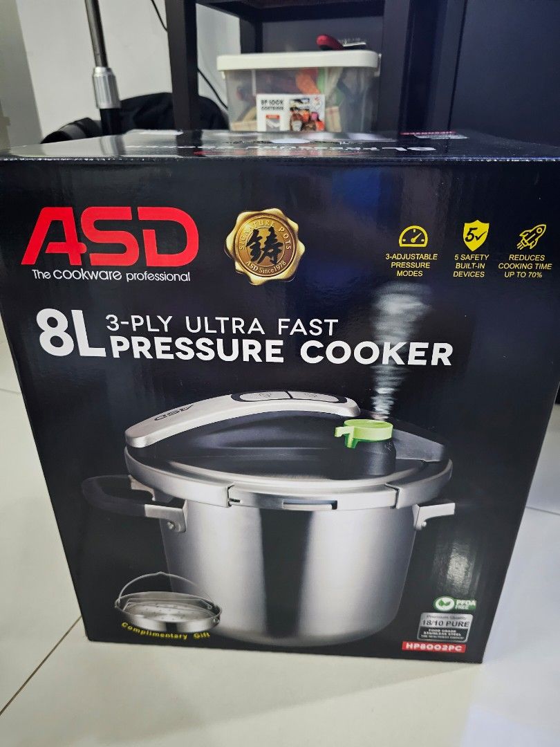 ASD 8L Pressure Cooker BNIB, TV & Home Appliances, Kitchen Appliances ...