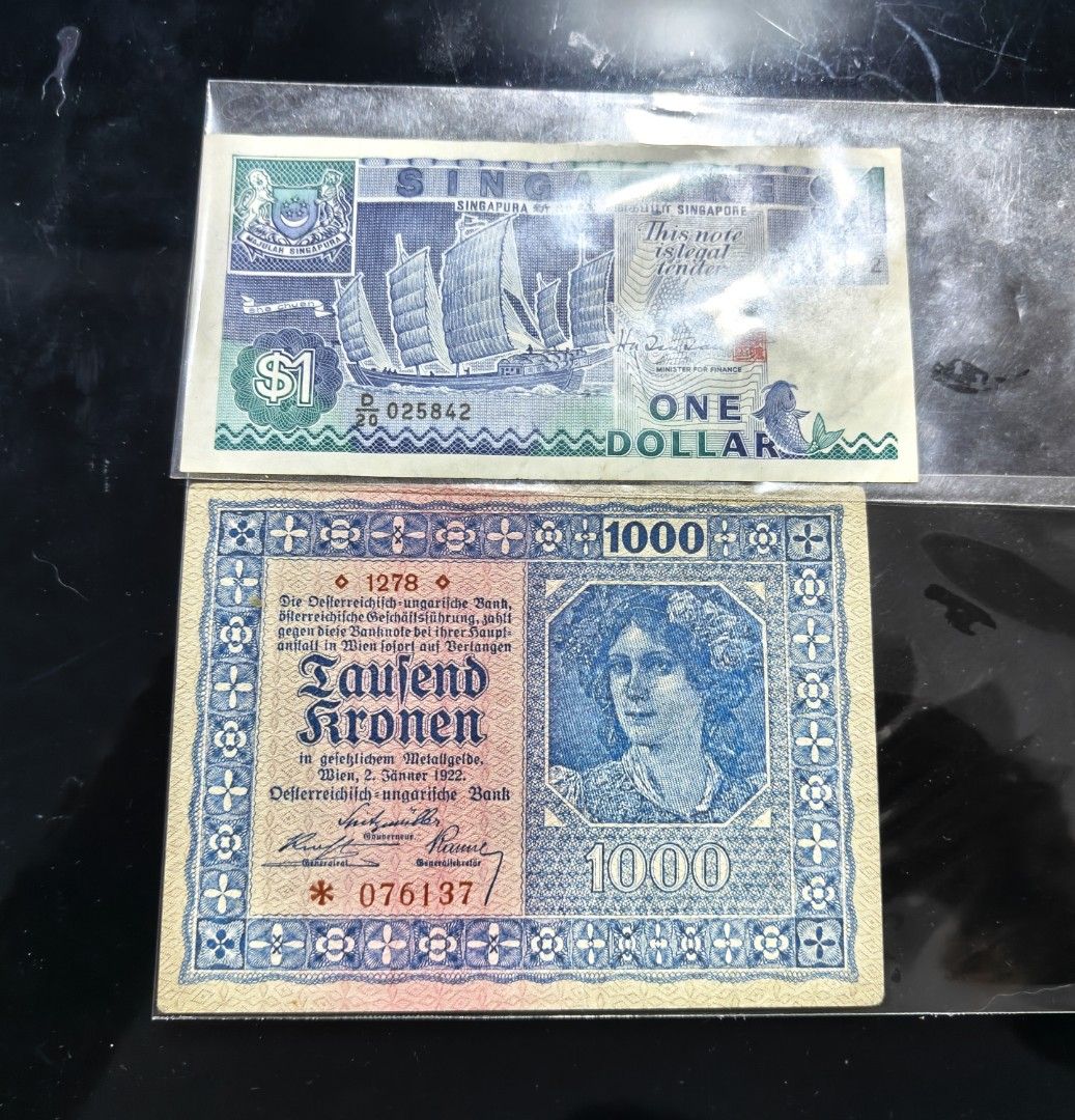 Austria 1922 1000 Kronen Banknote Currency VF, Hobbies & Toys ...
