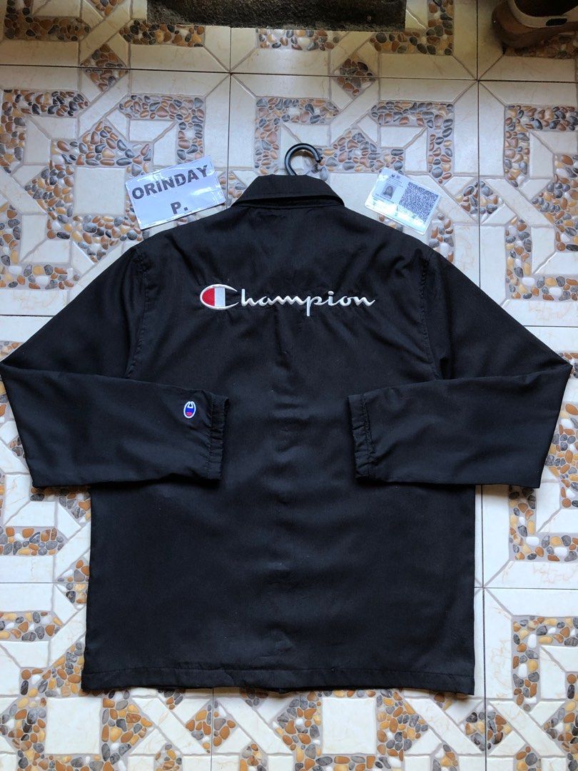 Authentic Champion Script Windbreaker Coach Jacket, Men's Fashion ...
