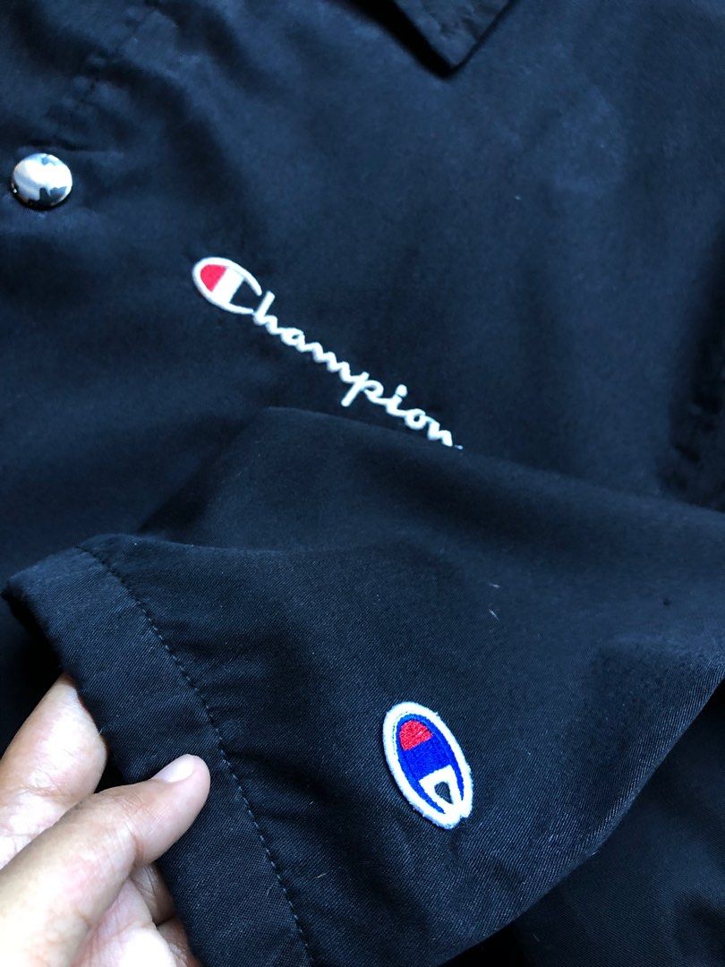 Authentic Champion Script Windbreaker Coach Jacket, Men's Fashion ...