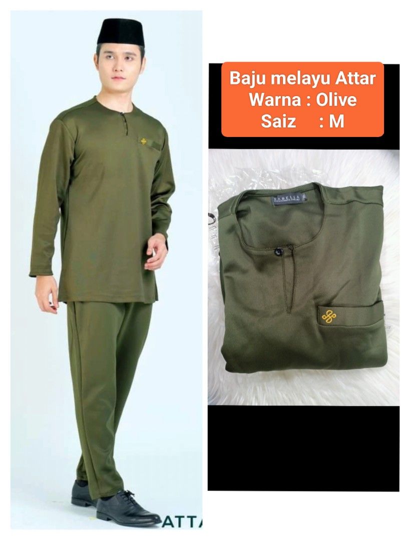 Baju Melayu Attar, Men's Fashion, Muslim Wear, Baju Melayu on Carousell