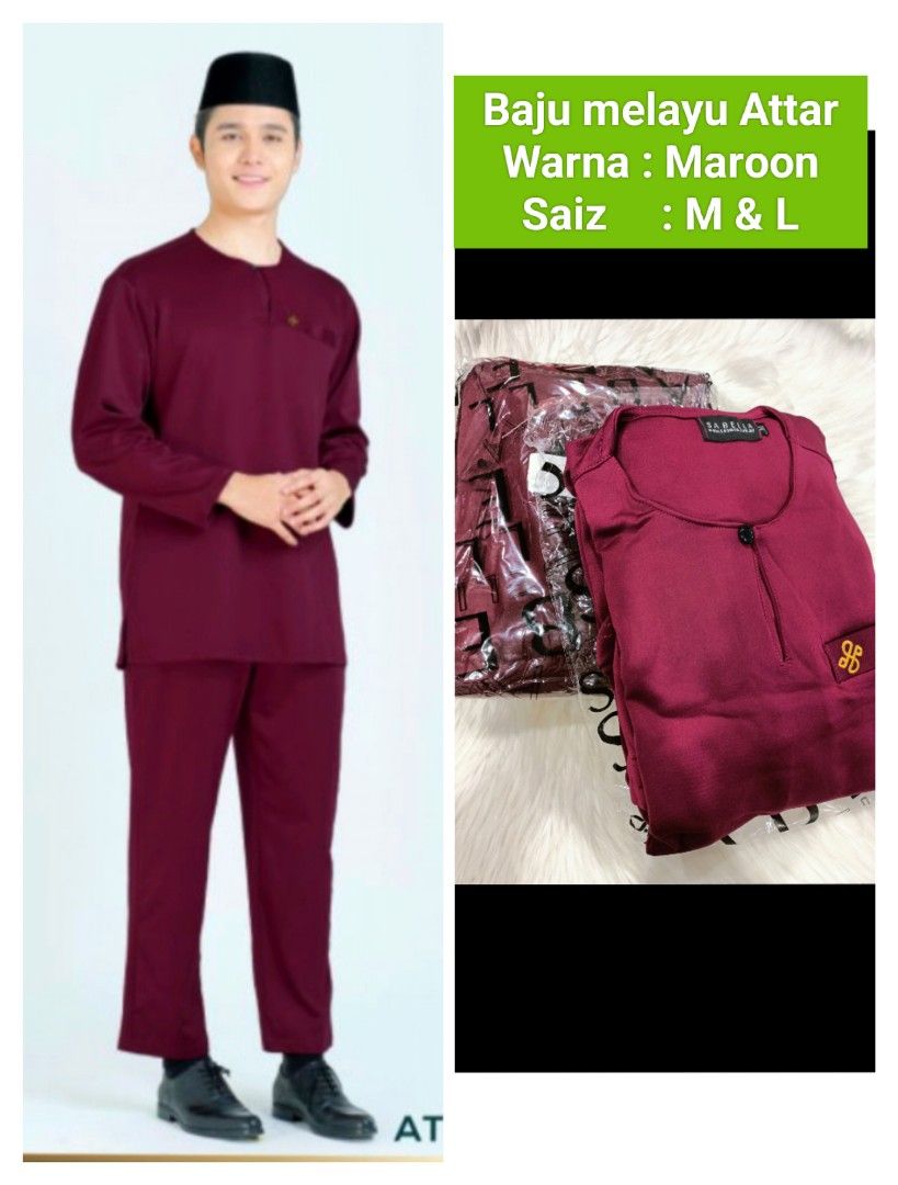 Baju Melayu Attar, Men's Fashion, Muslim Wear, Baju Melayu on Carousell