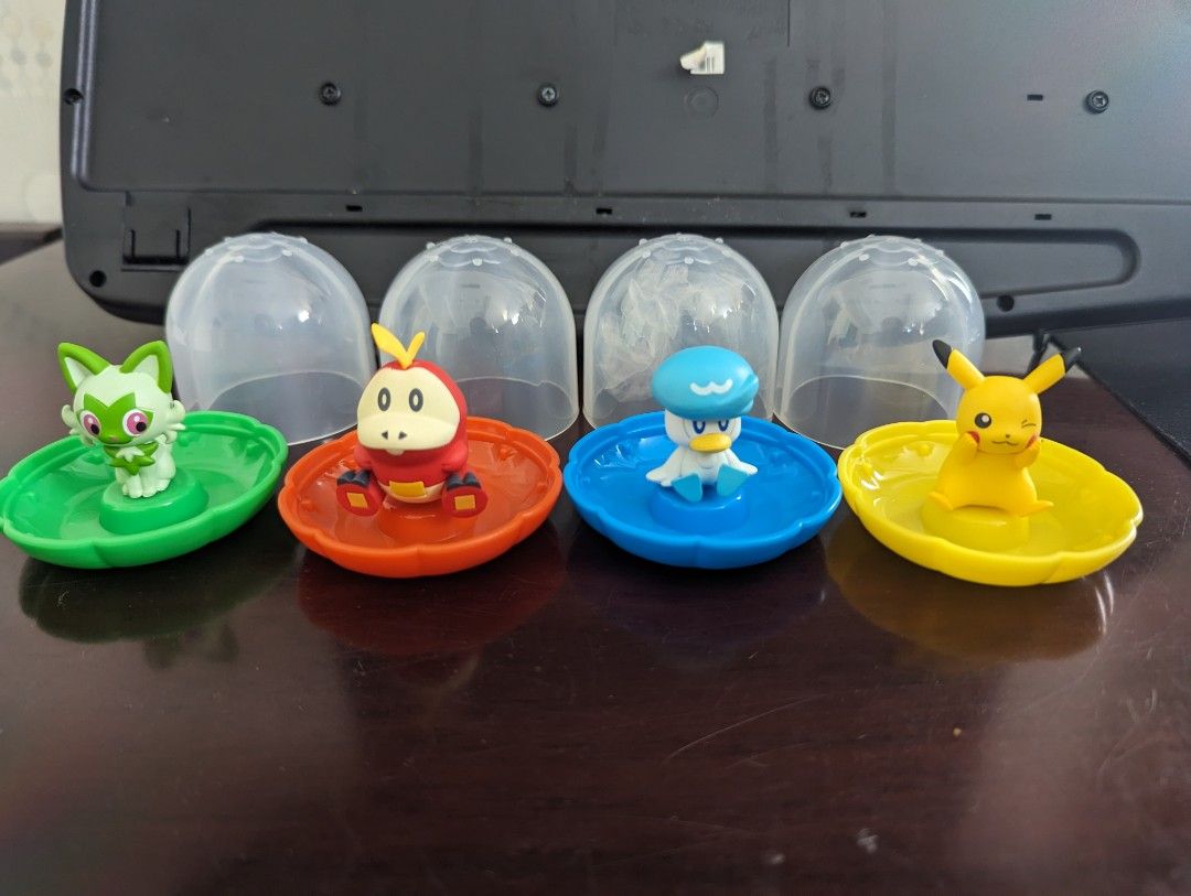 Bandai Namco Gashapon Capsule Pokemon Quaxly Spiritgato Fuecoco Pikachu ...