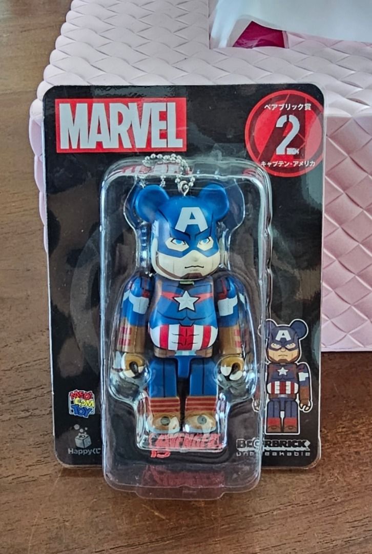Bearbrick Marvel Happy Kuji Captain America, 100%, Hobbies & Toys, Toys ...